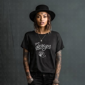 Alternative Model Mockup Bundle, Men and Women Mockup Bundle, Black T ...