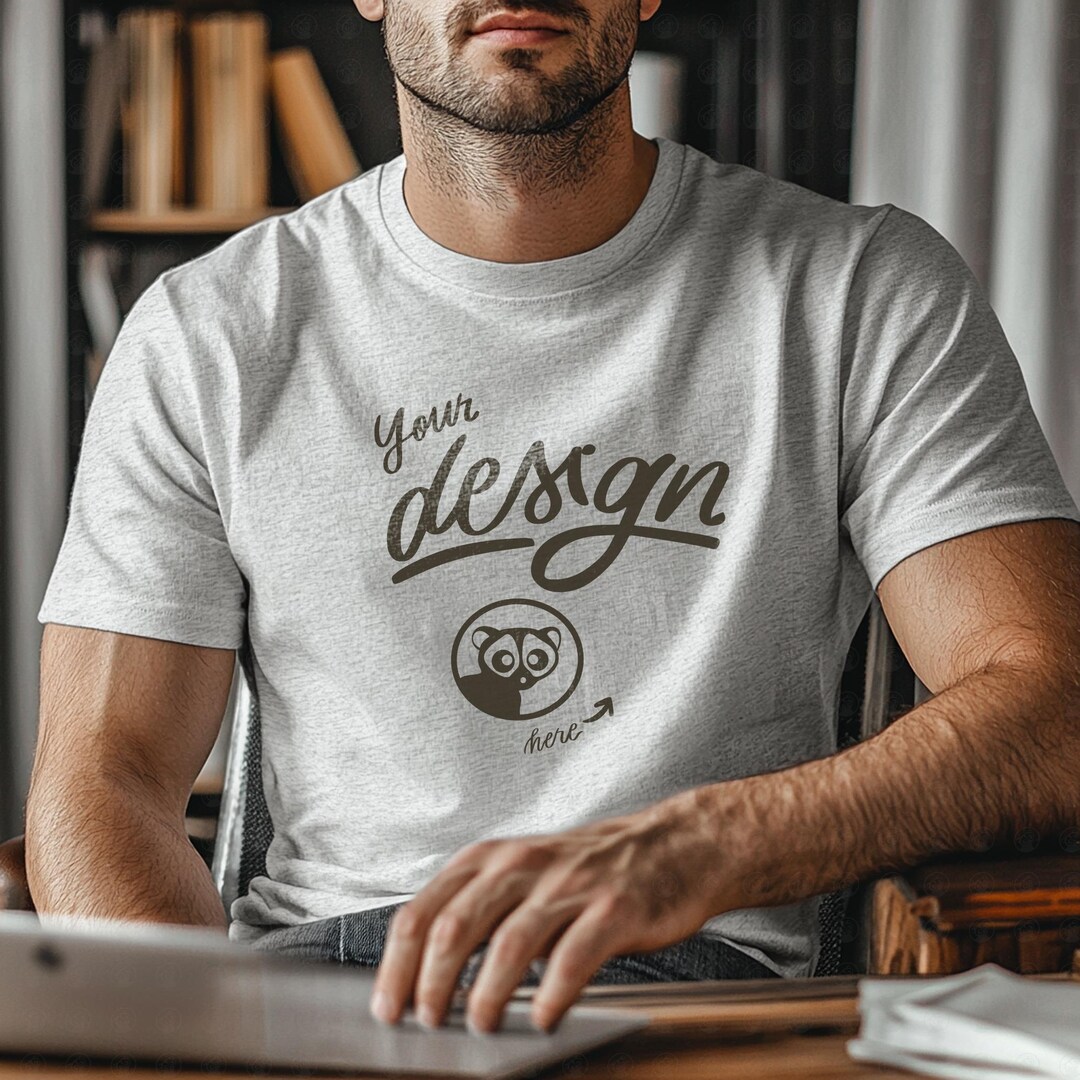 Student Mockup, Library Mockup, Pale Gray T-shirt Mockup, Office Mockup ...