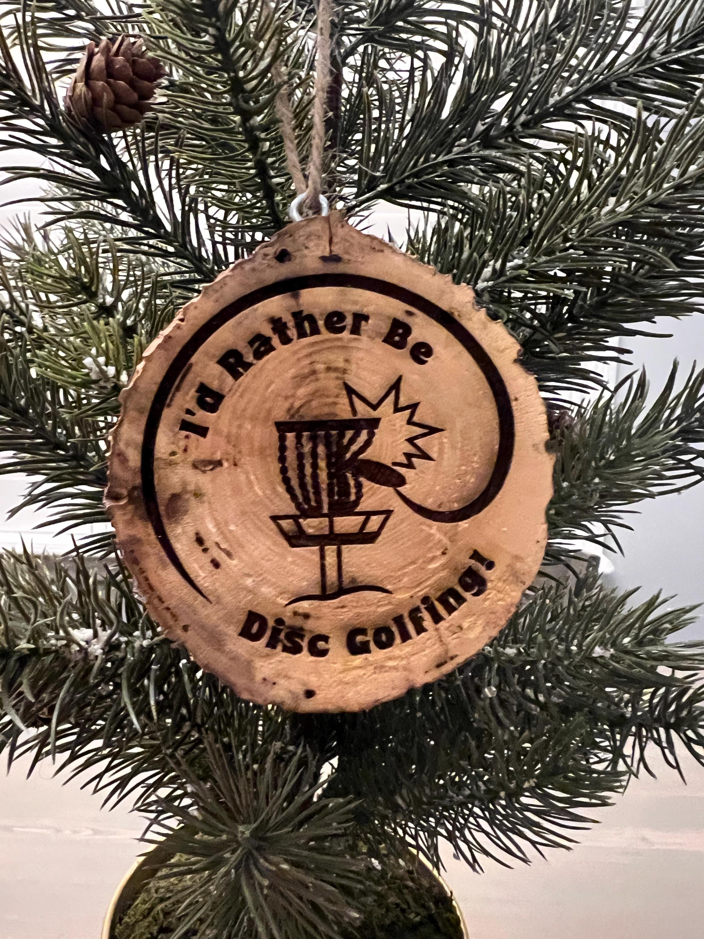 Ching Comic Disc Golf Christmas Ornament | Laser Engraved | Disc Golf ...