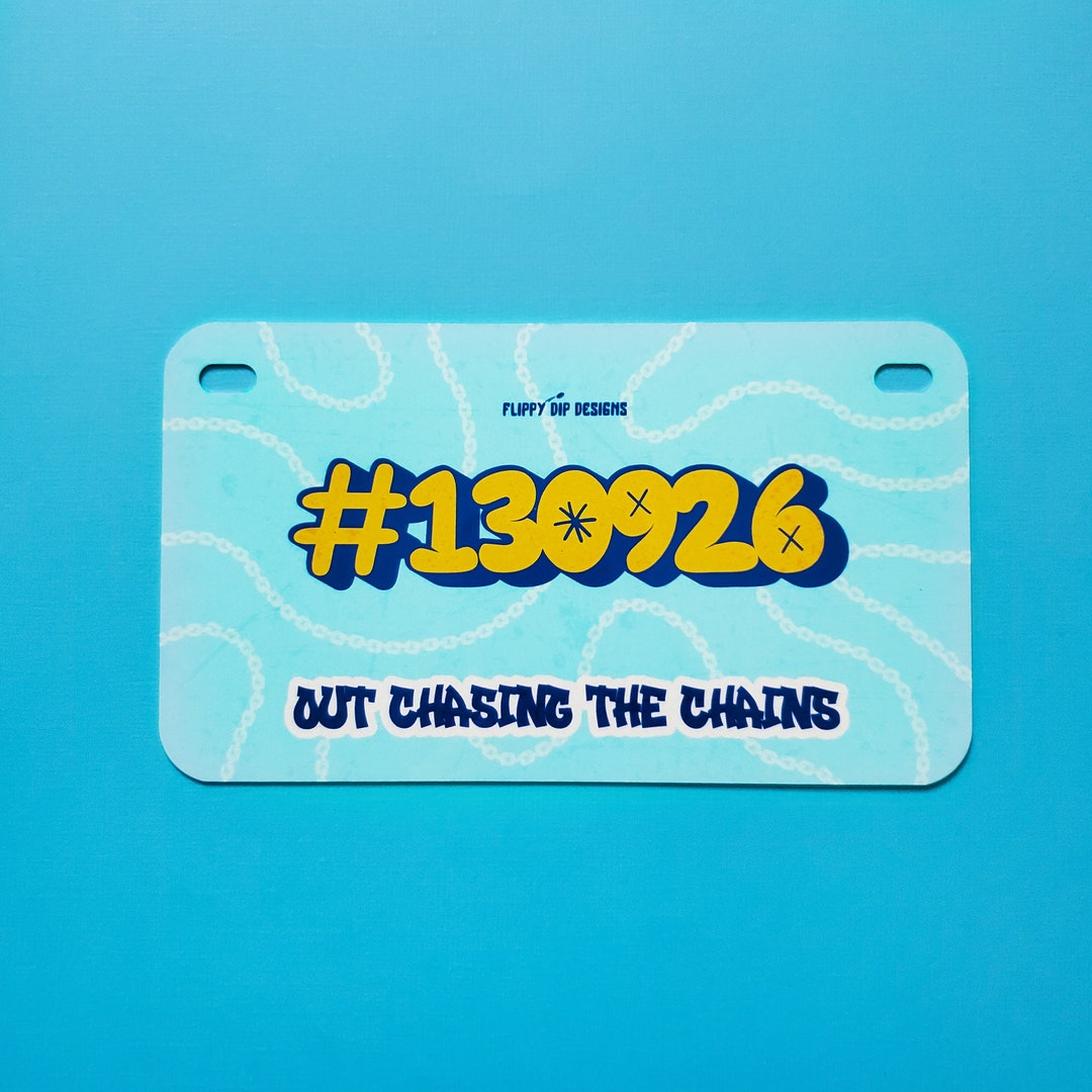 Wavy Chains Disc Golf License Plate Personalized | PDGA | Disc Golf ...