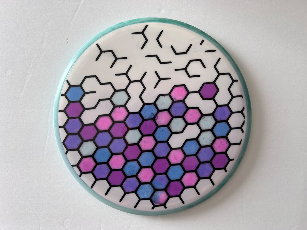 Custom Dyed Hex Axiom Shattered Hex Dyed Discs Throw Gyro Disc Golf ...