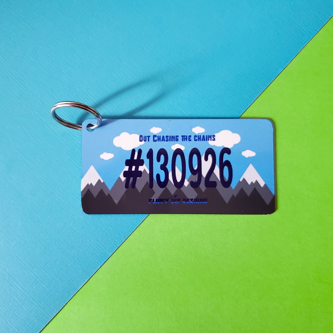 Mountain Disc Golf Landscape Keychain Personalized | PDGA | Disc Golf ...