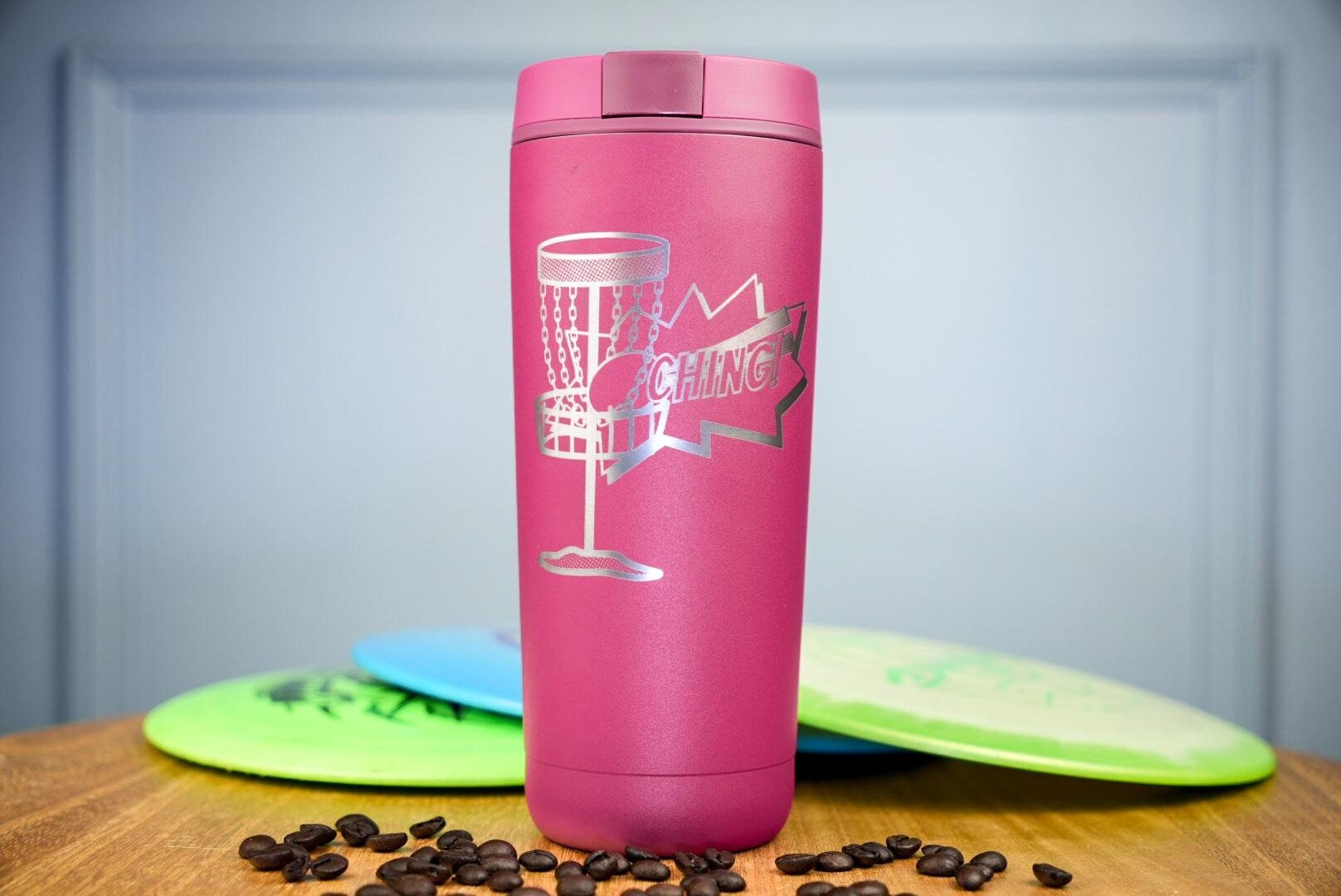 Pink Disc Golf Tumbler | Ching Comic Disc Golf | Women's Disc Golf ...