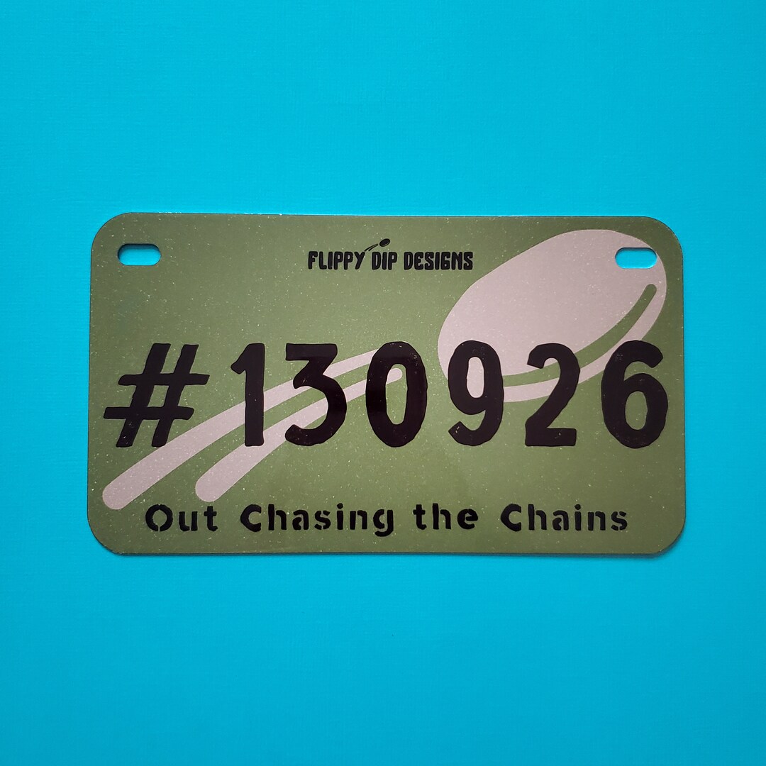 License Plate Disc Golf OD Army Green Disc Personalized | PDGA ...