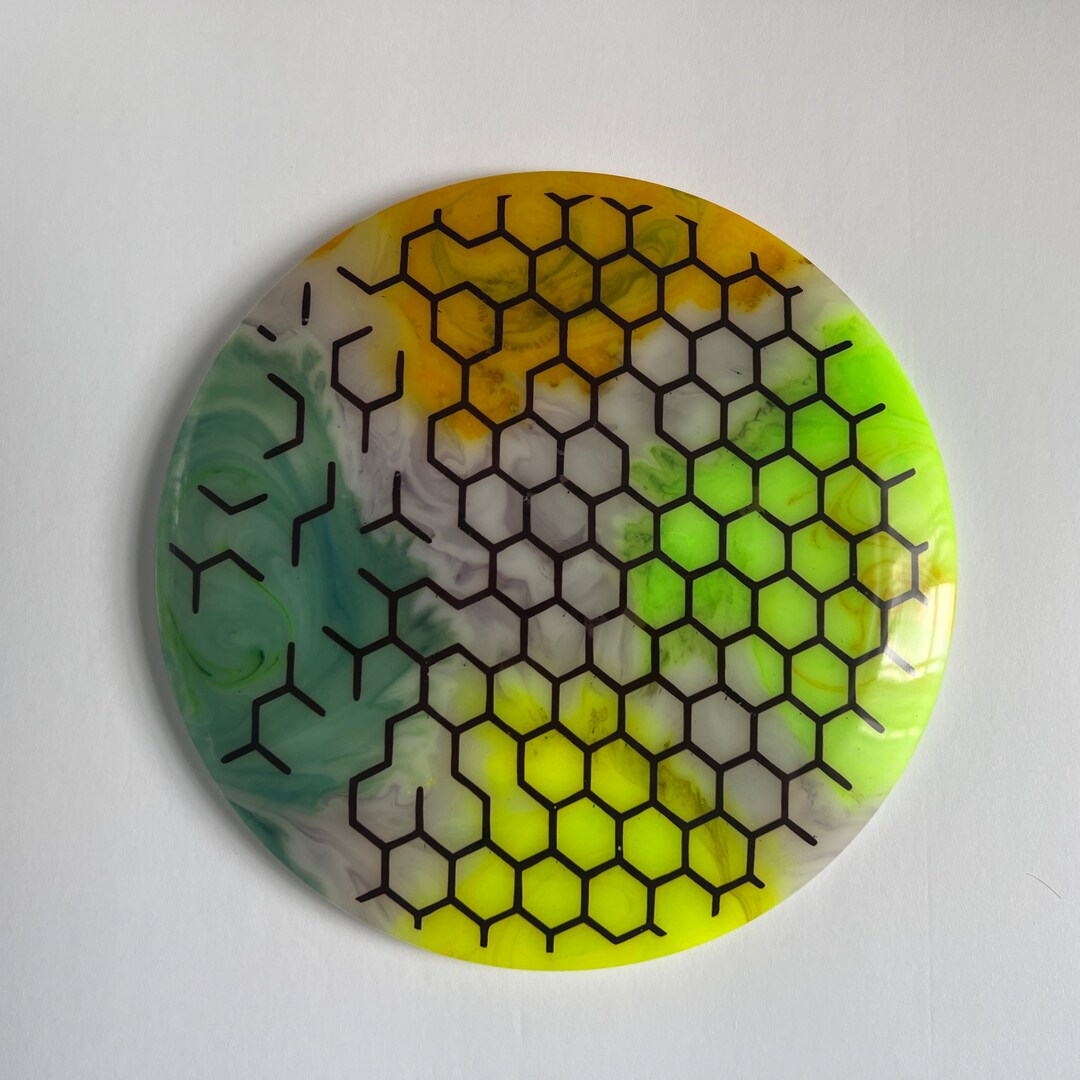 Custom Dyed Sheriff Fuzion Hex Pattern Disc | Dyed Discs | Disc Golf ...