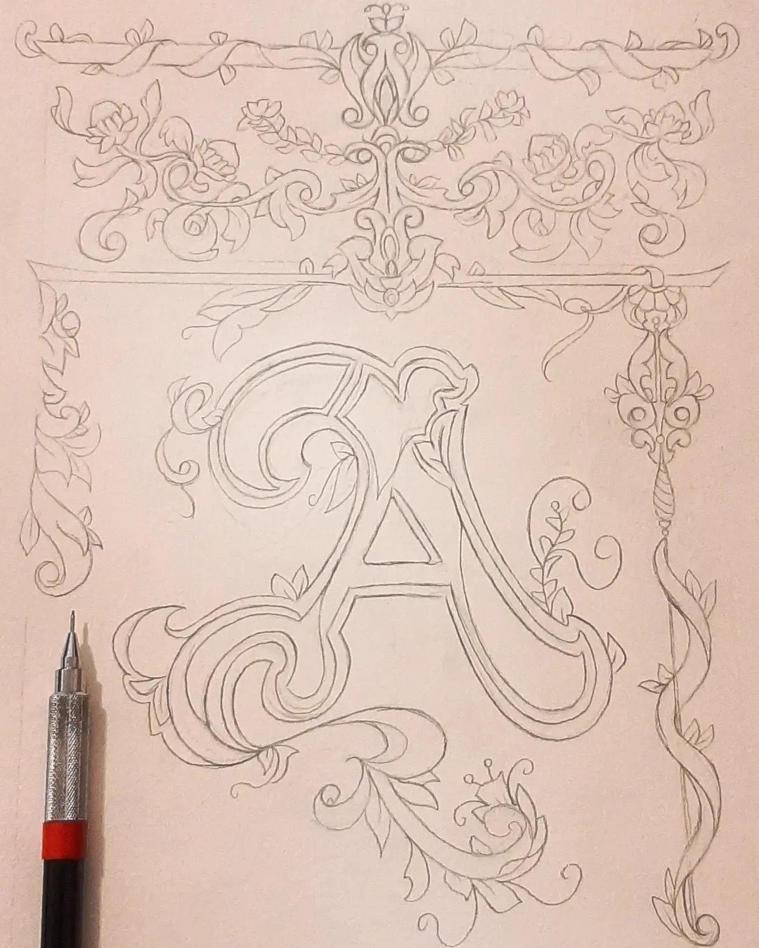 Medieval Fantasy Initial Letter - Letter A - Etsy