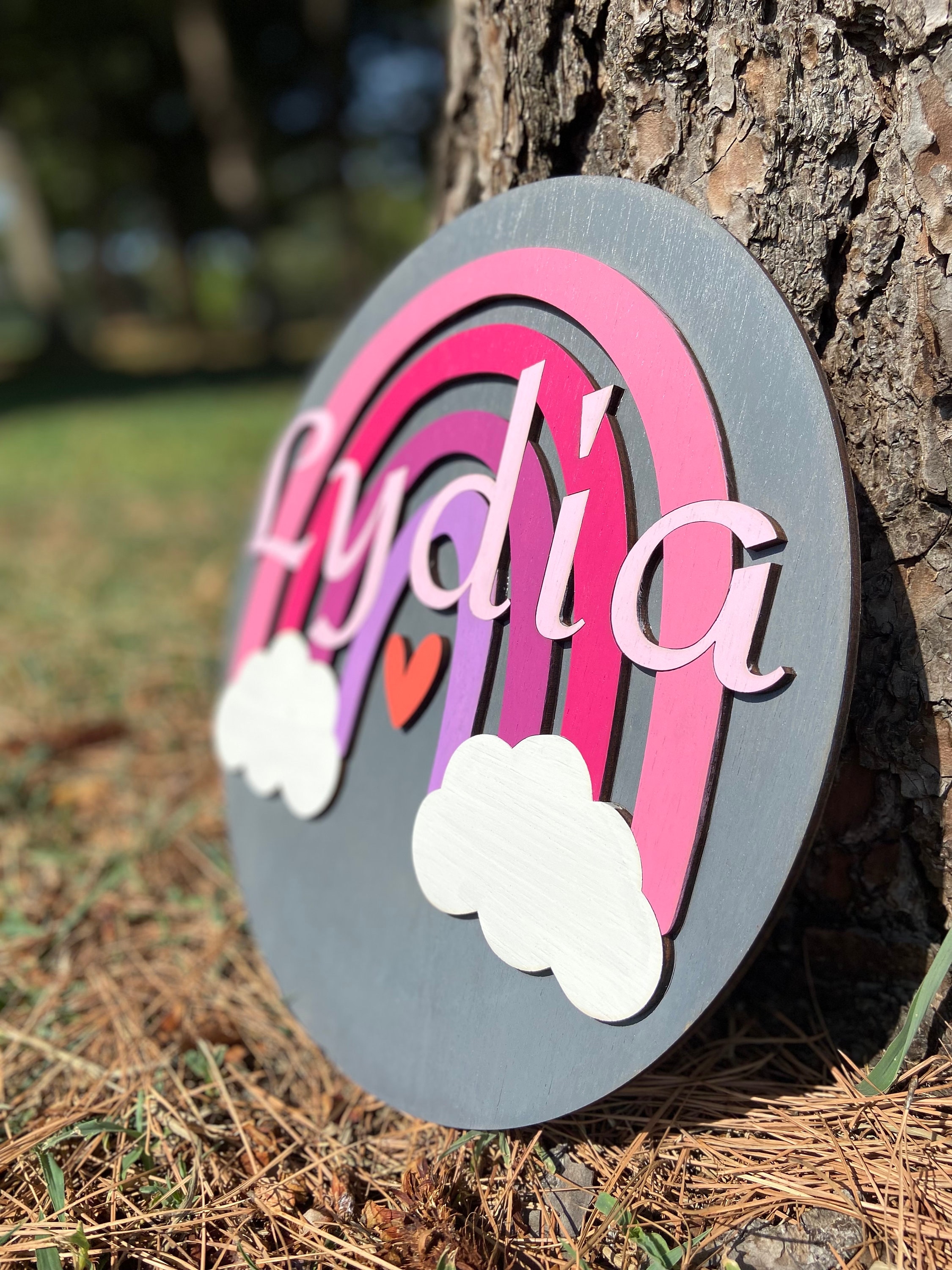 Rainbow Bedroom Door Decoration Custom Name Sign Kids Room - Etsy