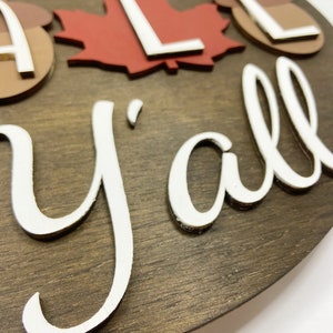 It's Fall Y'all Door Sign Hello Fall Fall Wreath Fall Decor Fall Wreath ...