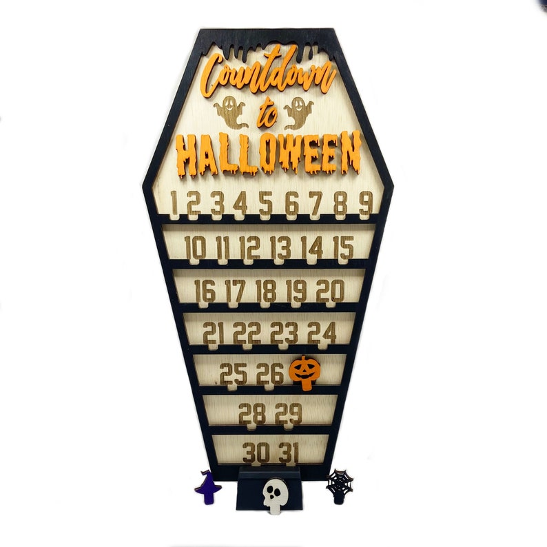 Halloween Countdown Sign Countdown Calendar Countdown to - Etsy