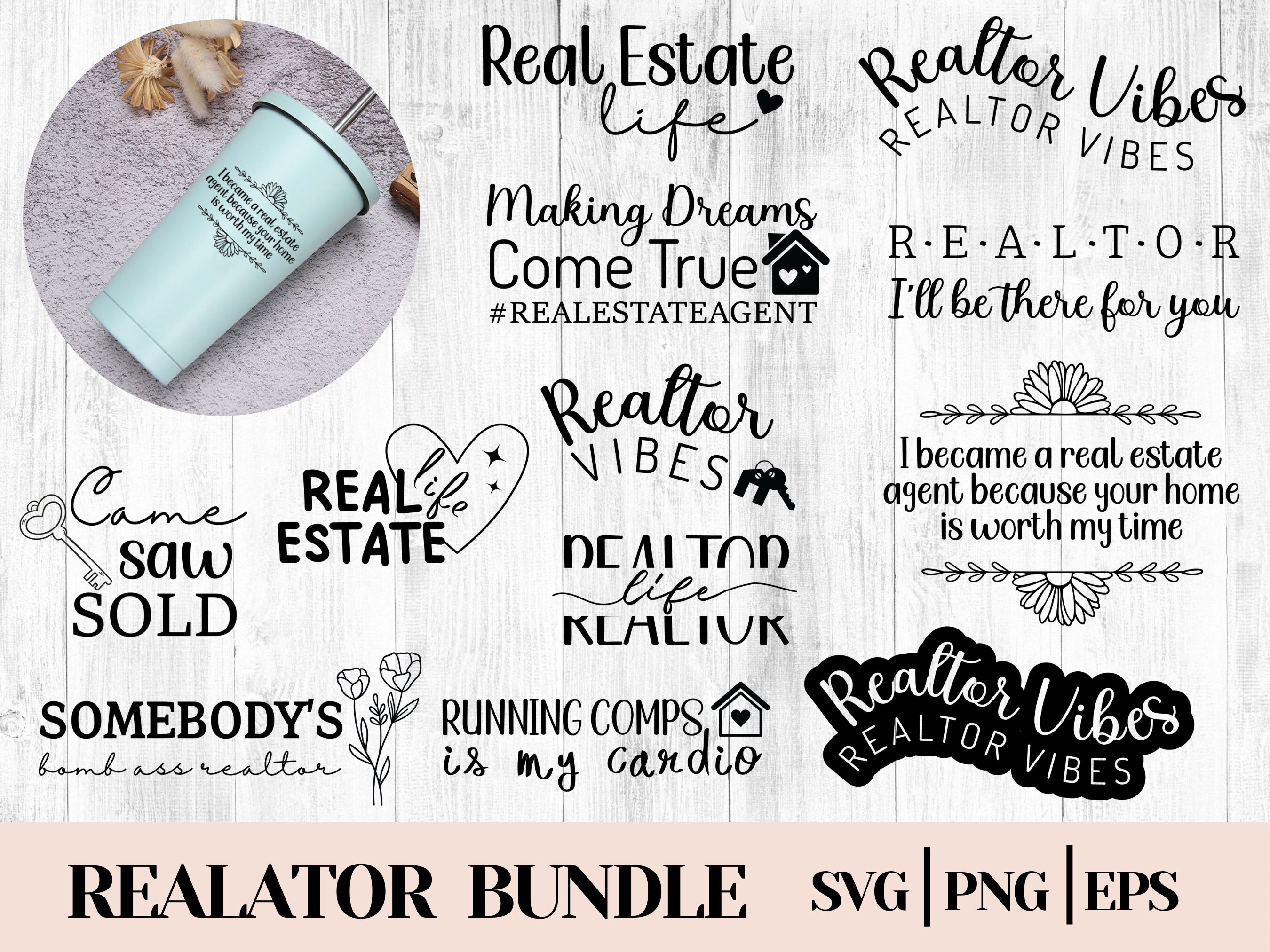 Real Estate Agent SVG Bundle, Retro Realtor Svg, Real Estate Svg ...