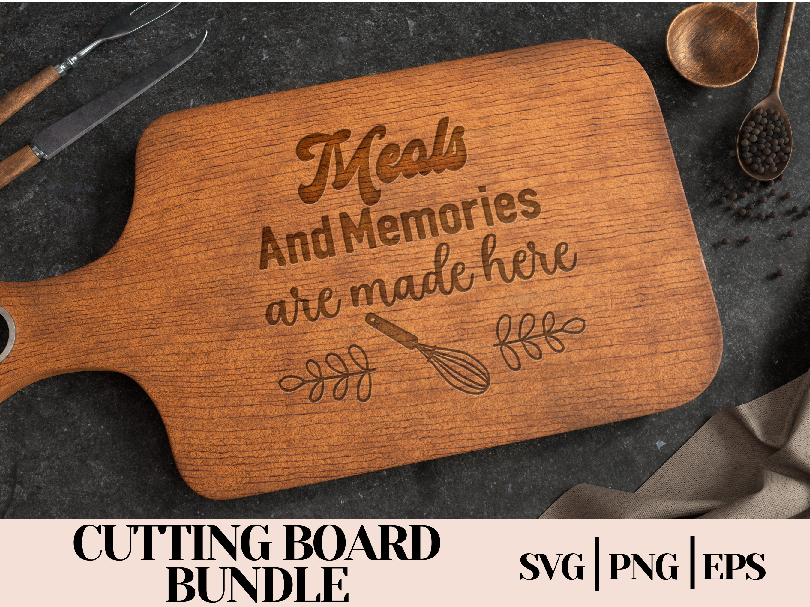 Cutting Board Svg Bundle, Kitchen Svg, Farmhouse Kitchen Svg, Potholder ...