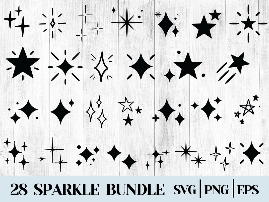 Sparkle SVG Bundle, Sparkle Stars SVG, Stars Svg, Star Clipart, Bright Stars, Twinkle Stars ...
