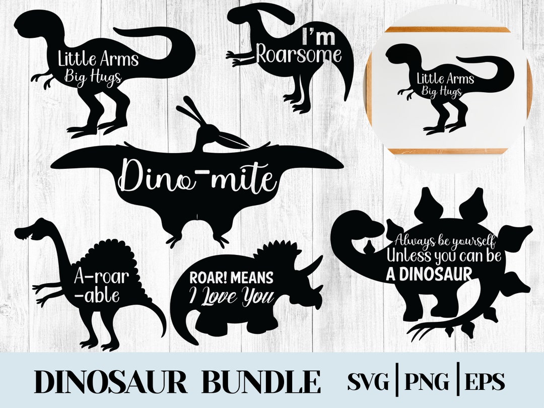 Dinosaur Svg Bundle, Dinosaur Clipart Png, Dinosaur Silhouette, Kids ...