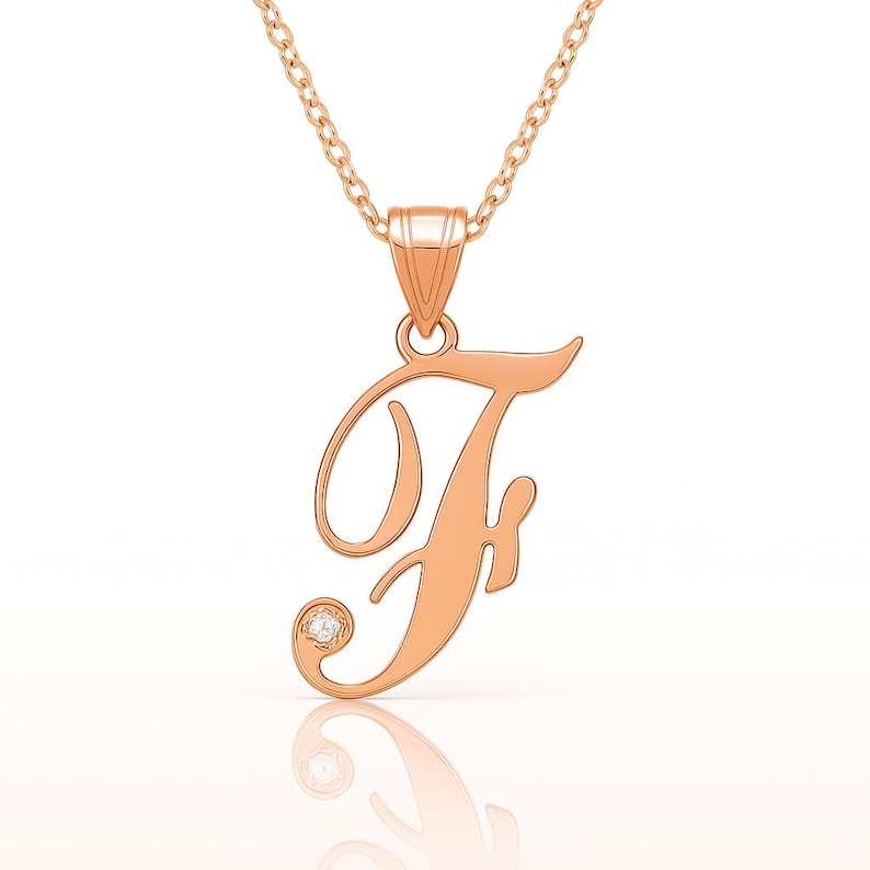 Alphabet F Letter Necklace | Custom Name Necklace - Etsy