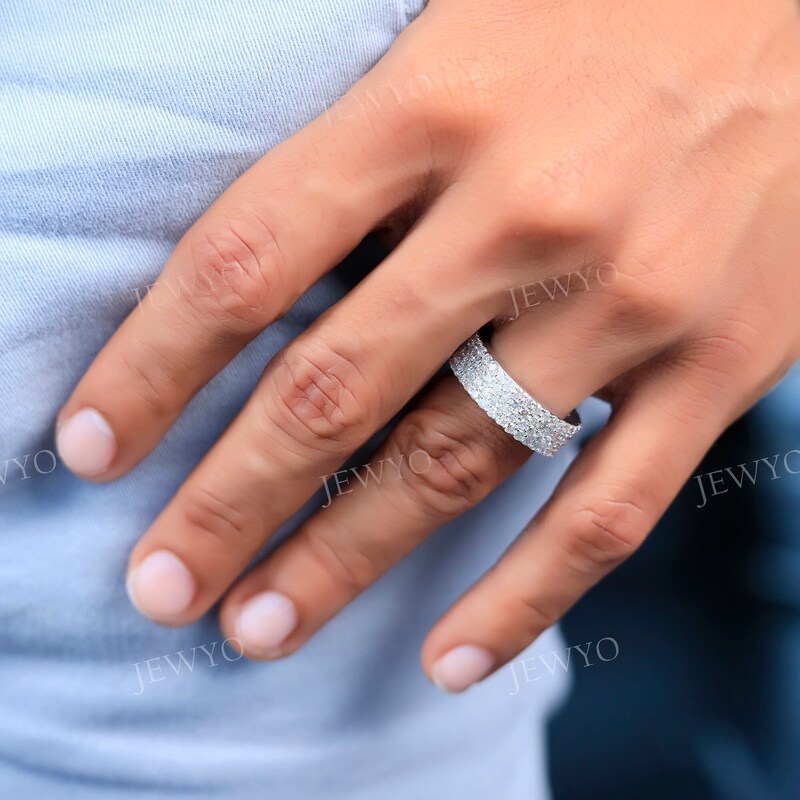 Pave Diamond Band - Etsy