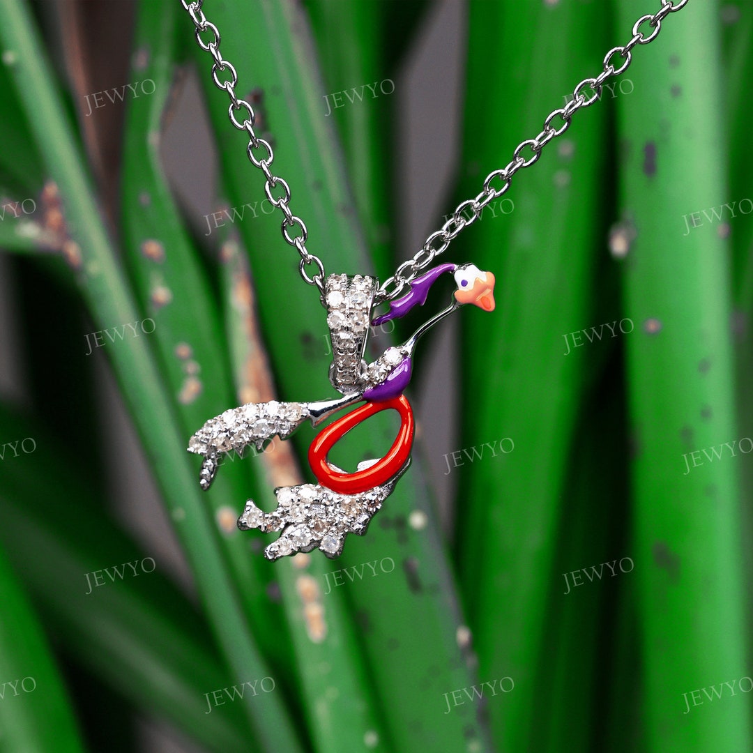 0.16 Cttw Natural Diamond Iced-out Road Runner Charm Pendant Necklace ...