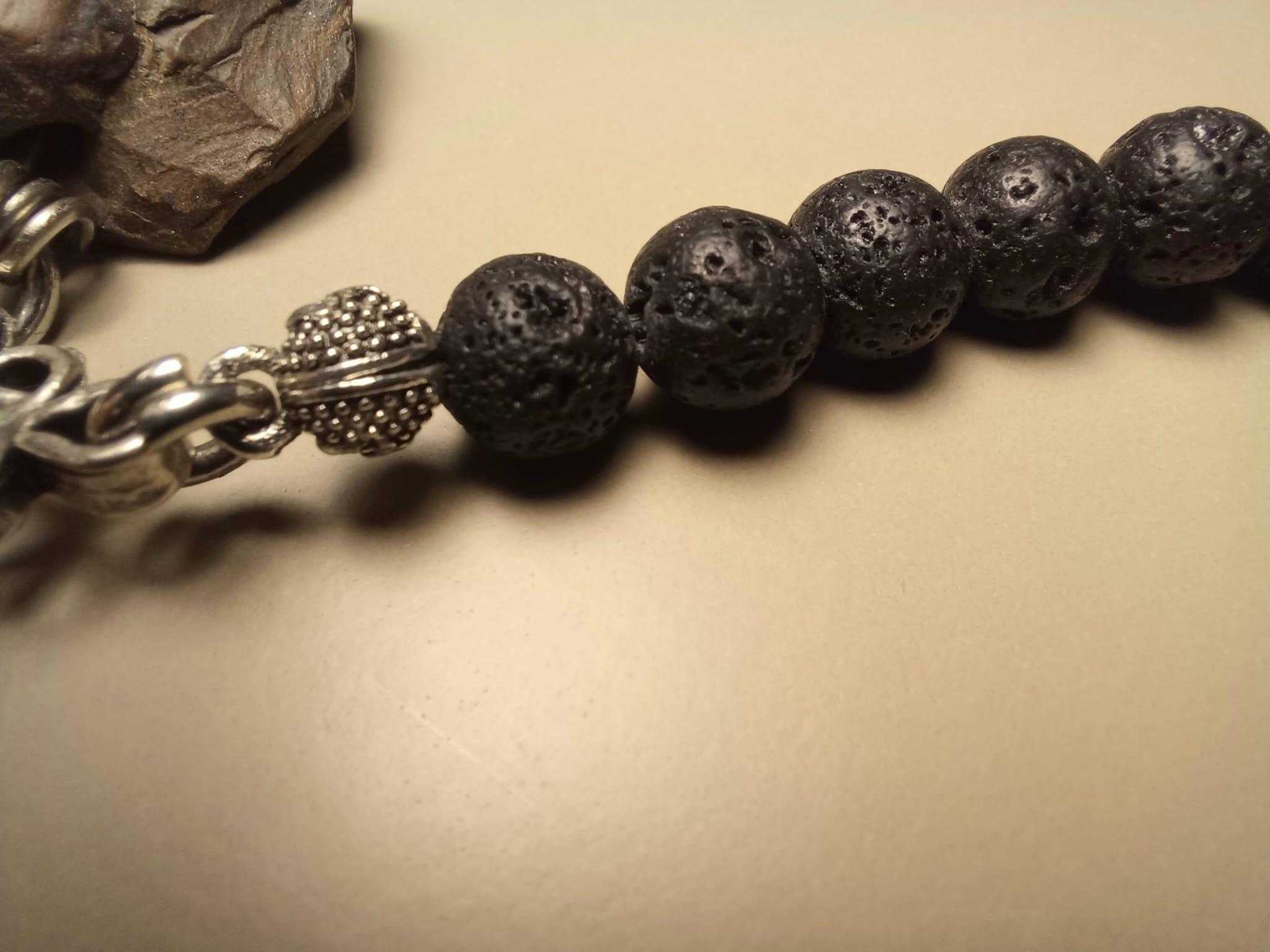 Handmade Lava Bead Necklace: Matte Tiger Eye Gemstone Pendant - Etsy