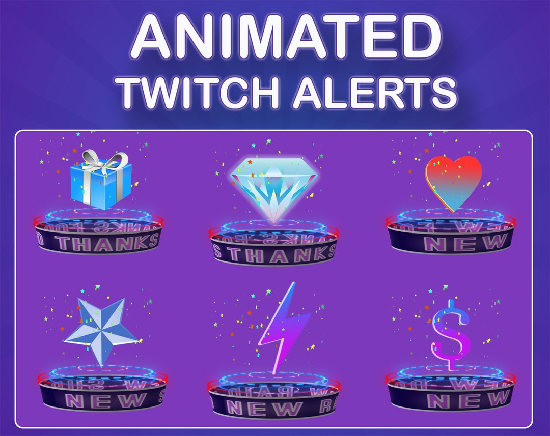 Cool Animated Stream Alerts | Twitch Alerts | Compatible With ...