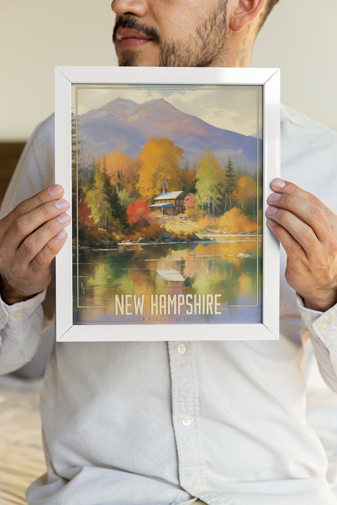 New Hampshire PNG Travel Poster Digital Travel Art Instant Download ...