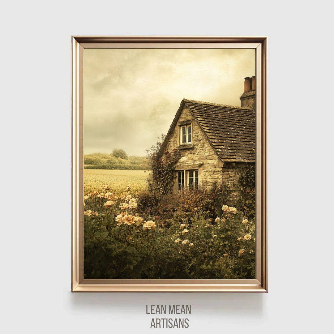 Vintage Old English Cottage Wall Art | English Cottagecore Decor ...