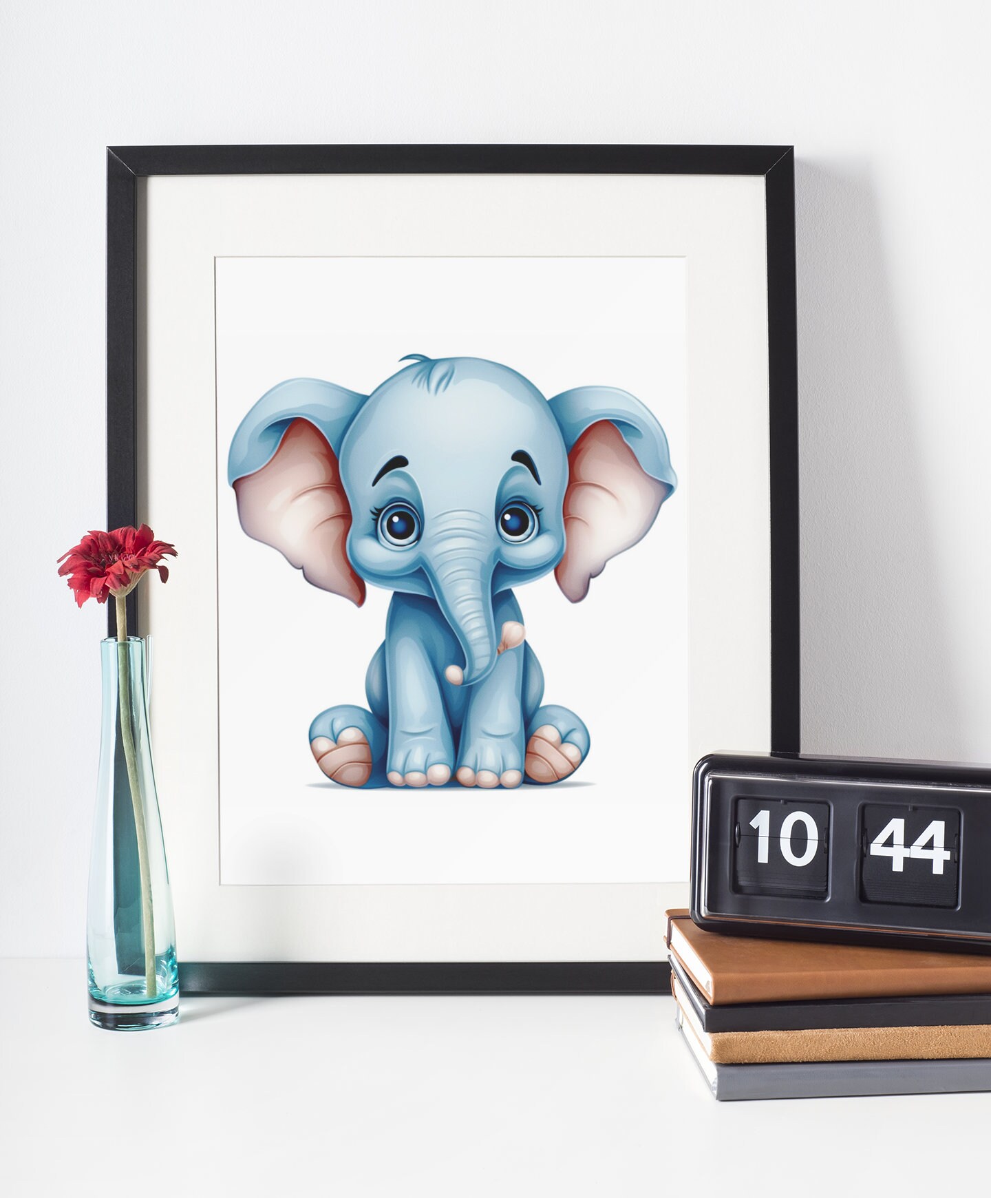 Baby Elephants Clipart PNG Digital Art Collection Instant Download ...