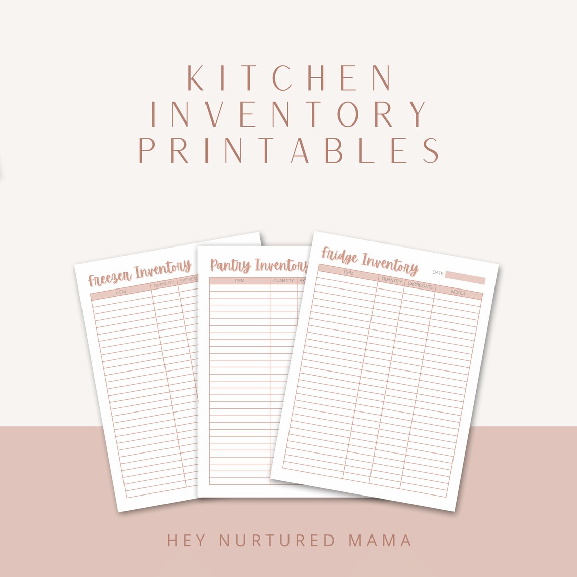 Kitchen Inventory Printable, Food Inventory, Pantry Inventory ...