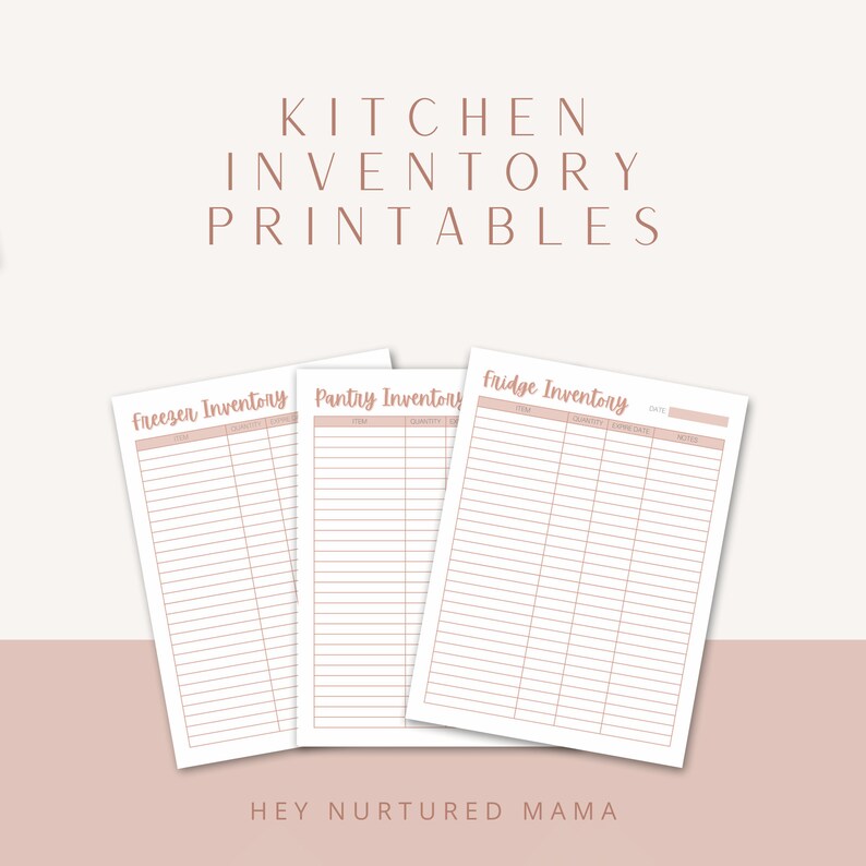 Kitchen Inventory Printable, Food Inventory, Pantry Inventory ...
