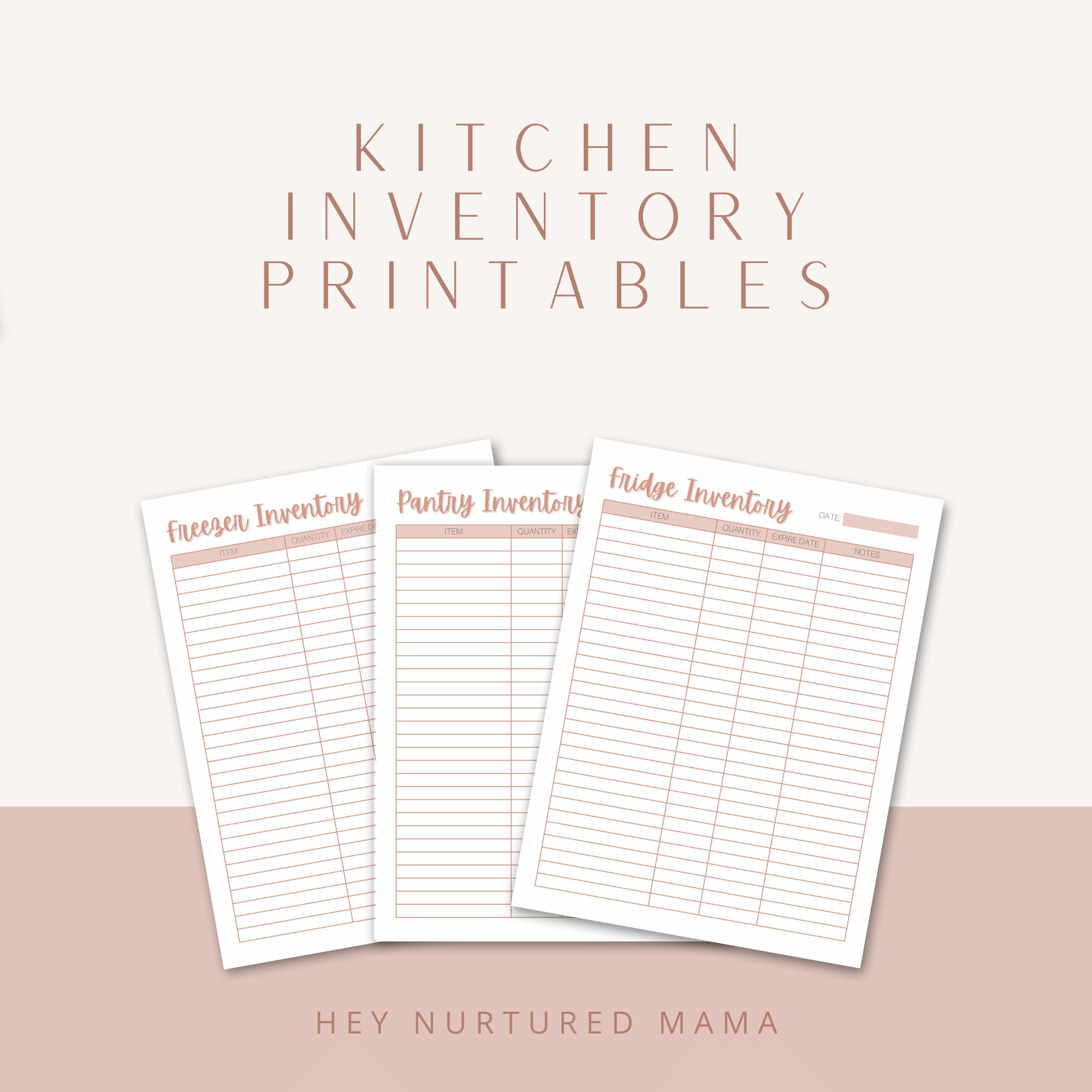 Kitchen Inventory Printable, Food Inventory, Pantry Inventory ...