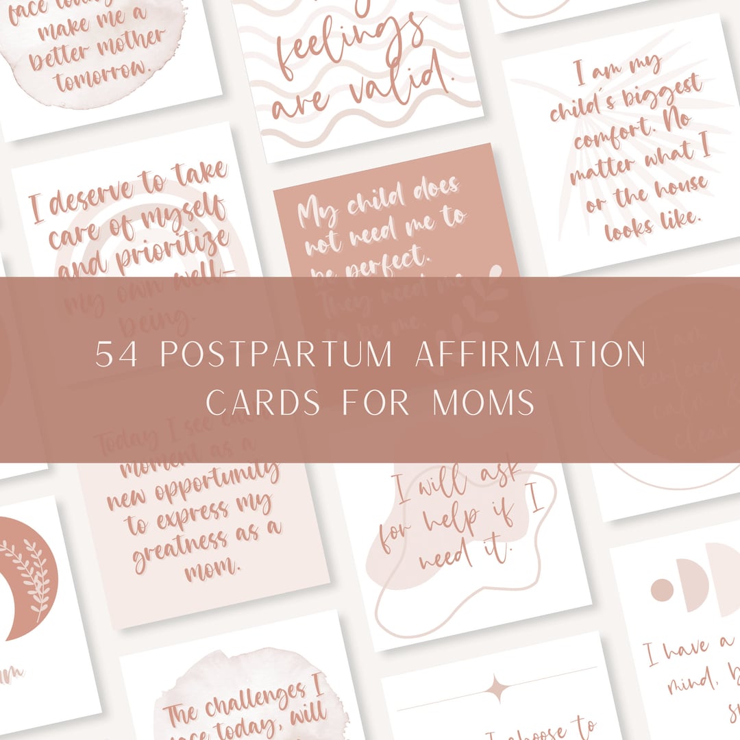 Motherhood Affirmation Cards, Affirmation Cards for New Moms, Printable ...