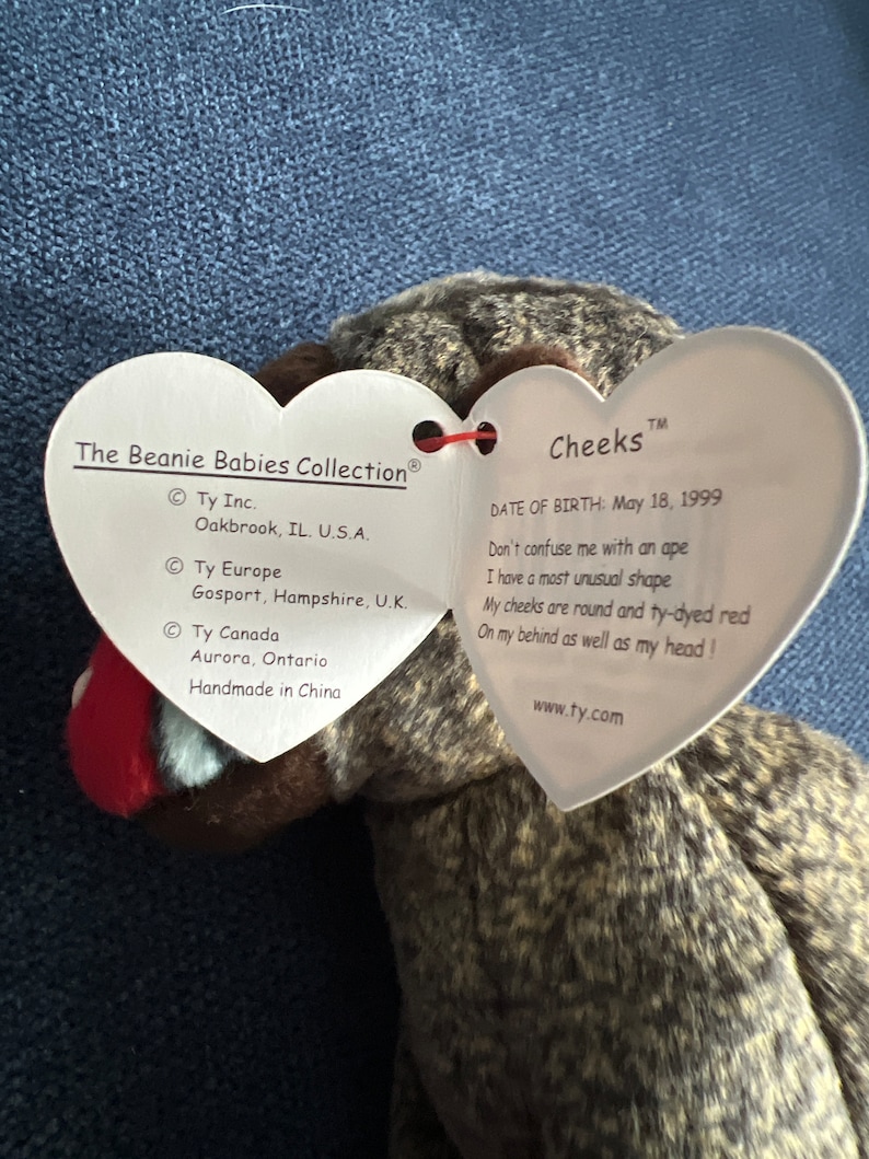 Cheeks Very Rare Beanie Baby - Etsy