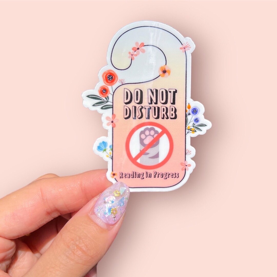 Reading in Progress Do Not Disturb Sticker Bookish Book Club Stickers ...
