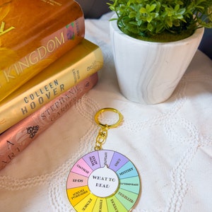 What to Read Wheel Keychain | Spinning Keychain | Interactive Keychain ...