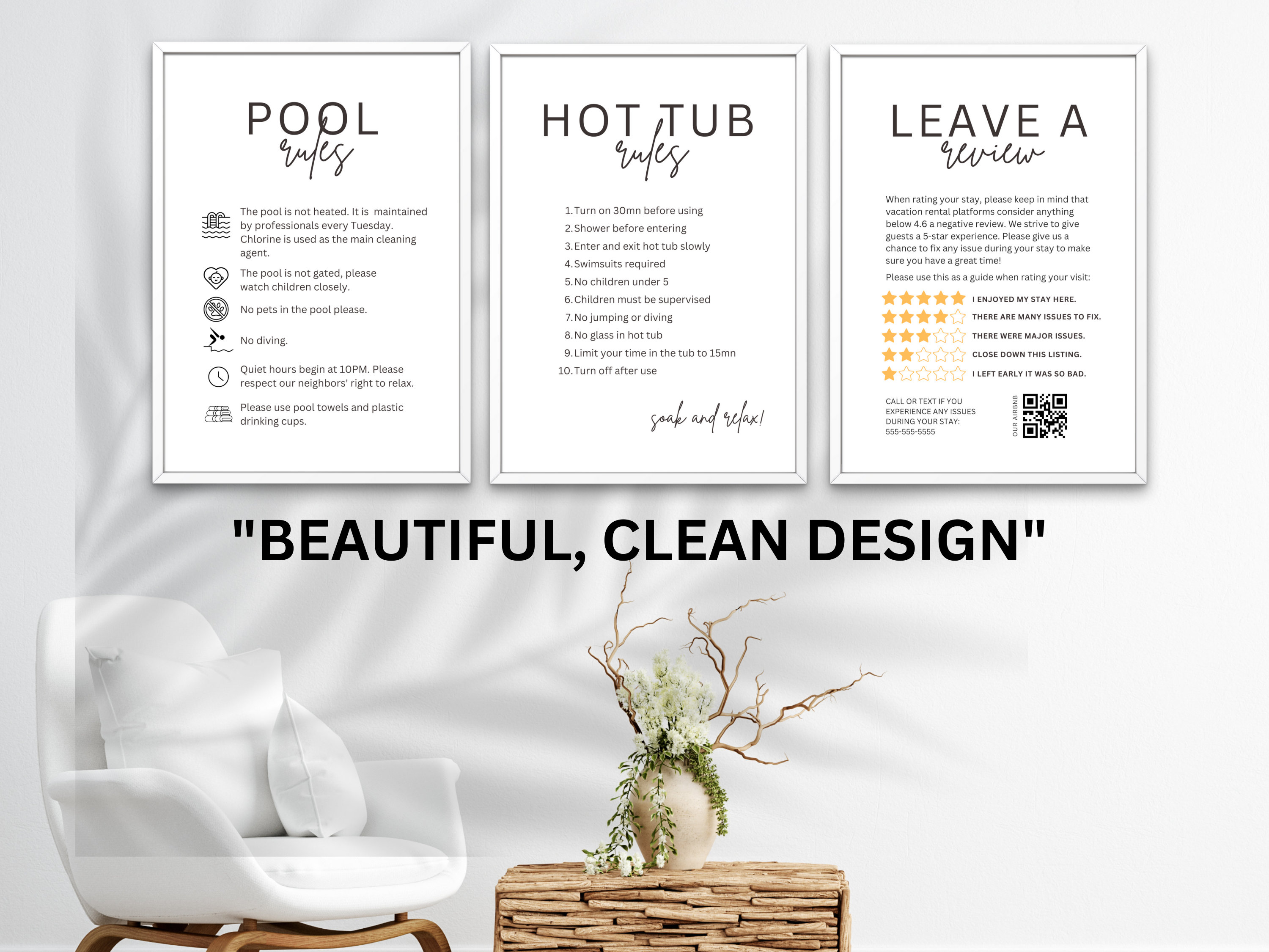 Airbnb Pool Rules, Airbnb Guidebook, VRBO Template, Editable Airbnb ...
