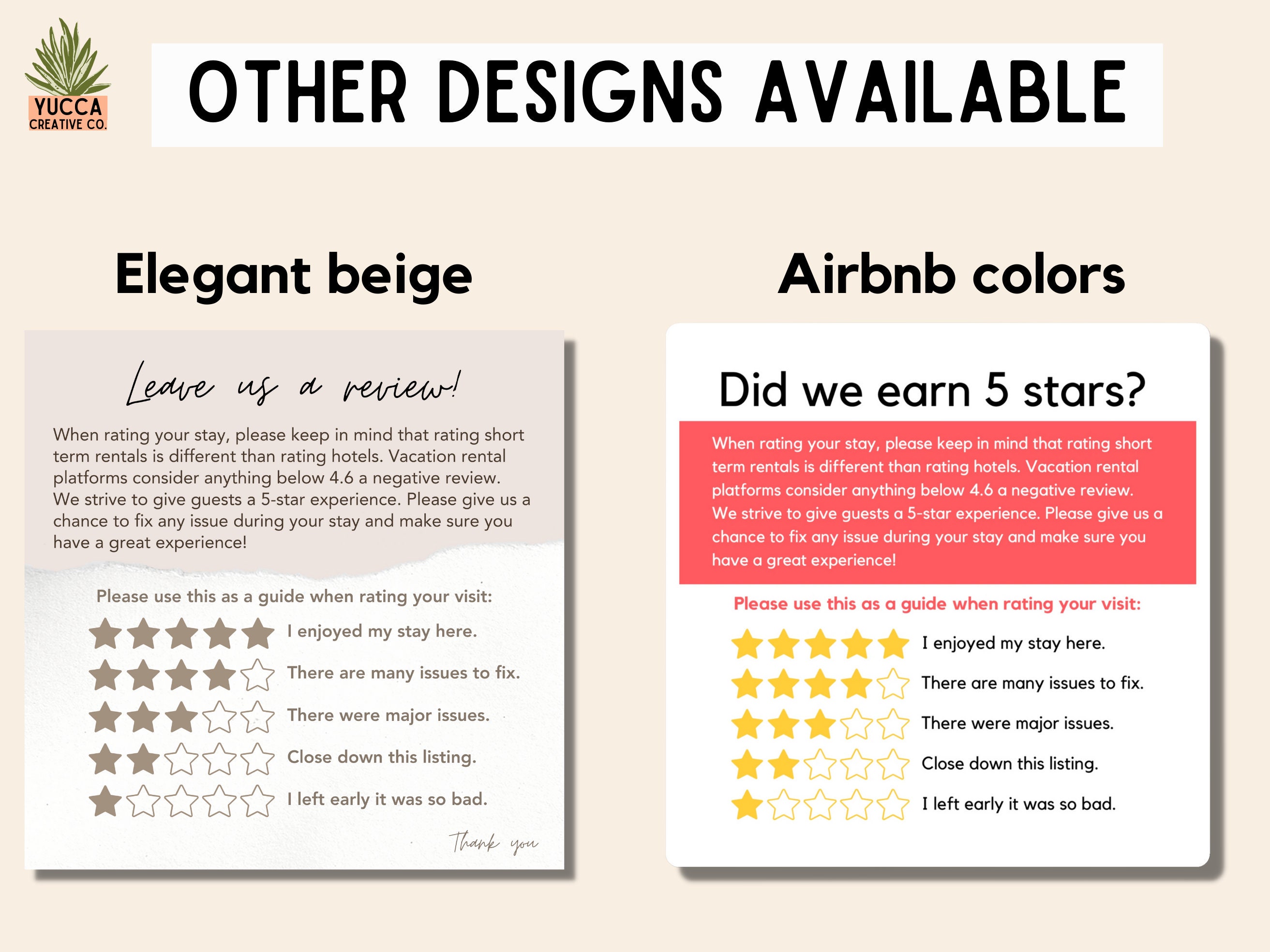 Rating Magnet, Airbnb Rating Magnet, Airbnb Signs, Vacation Rental ...