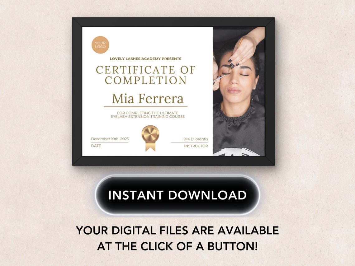 Simple Lashes Course Certificate, Lash Tech Certificate, Eyelash ...