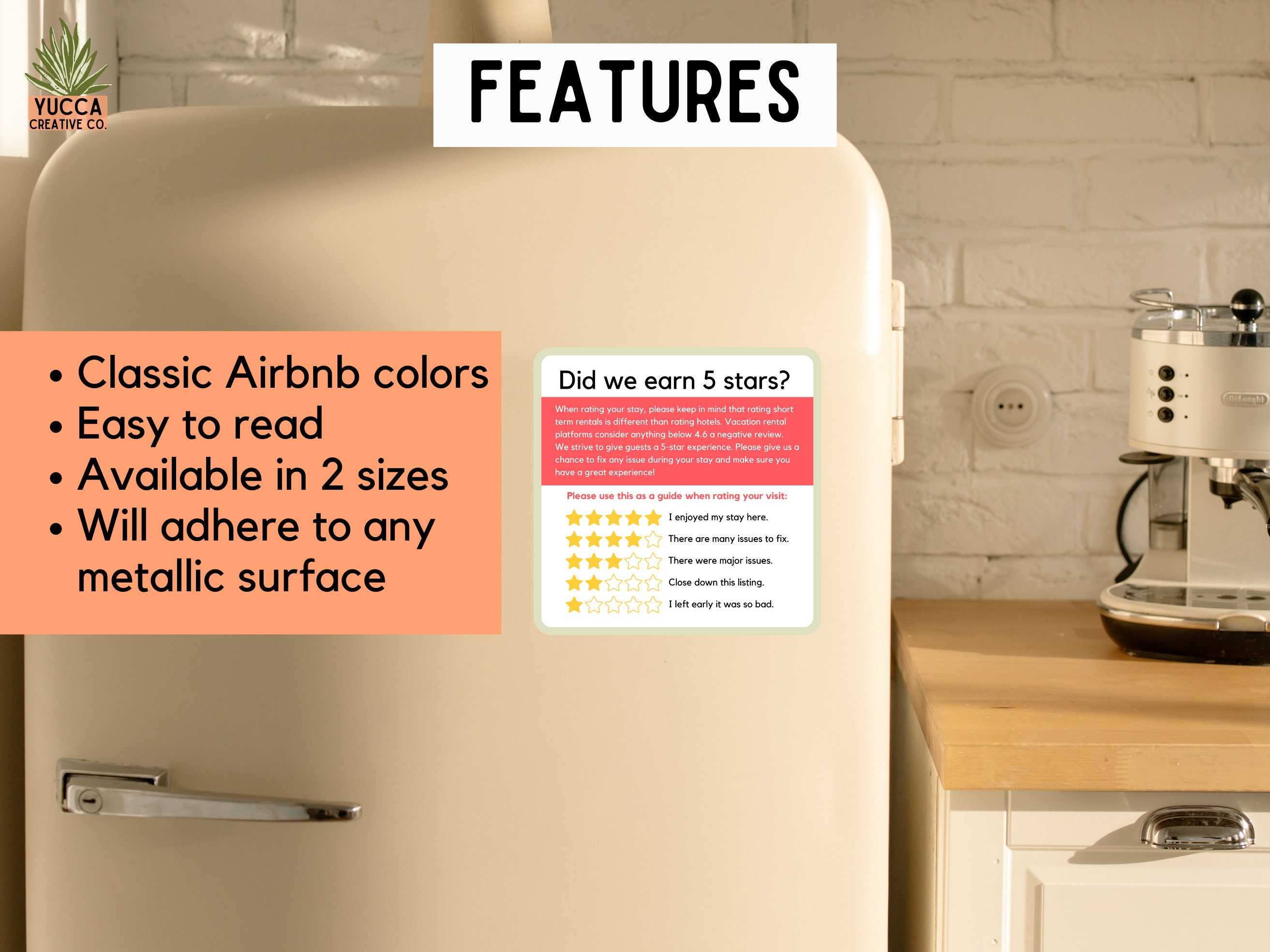 Airbnb Rating Magnet, Airbnb Signs, Vacation Rental, Leave a Review ...