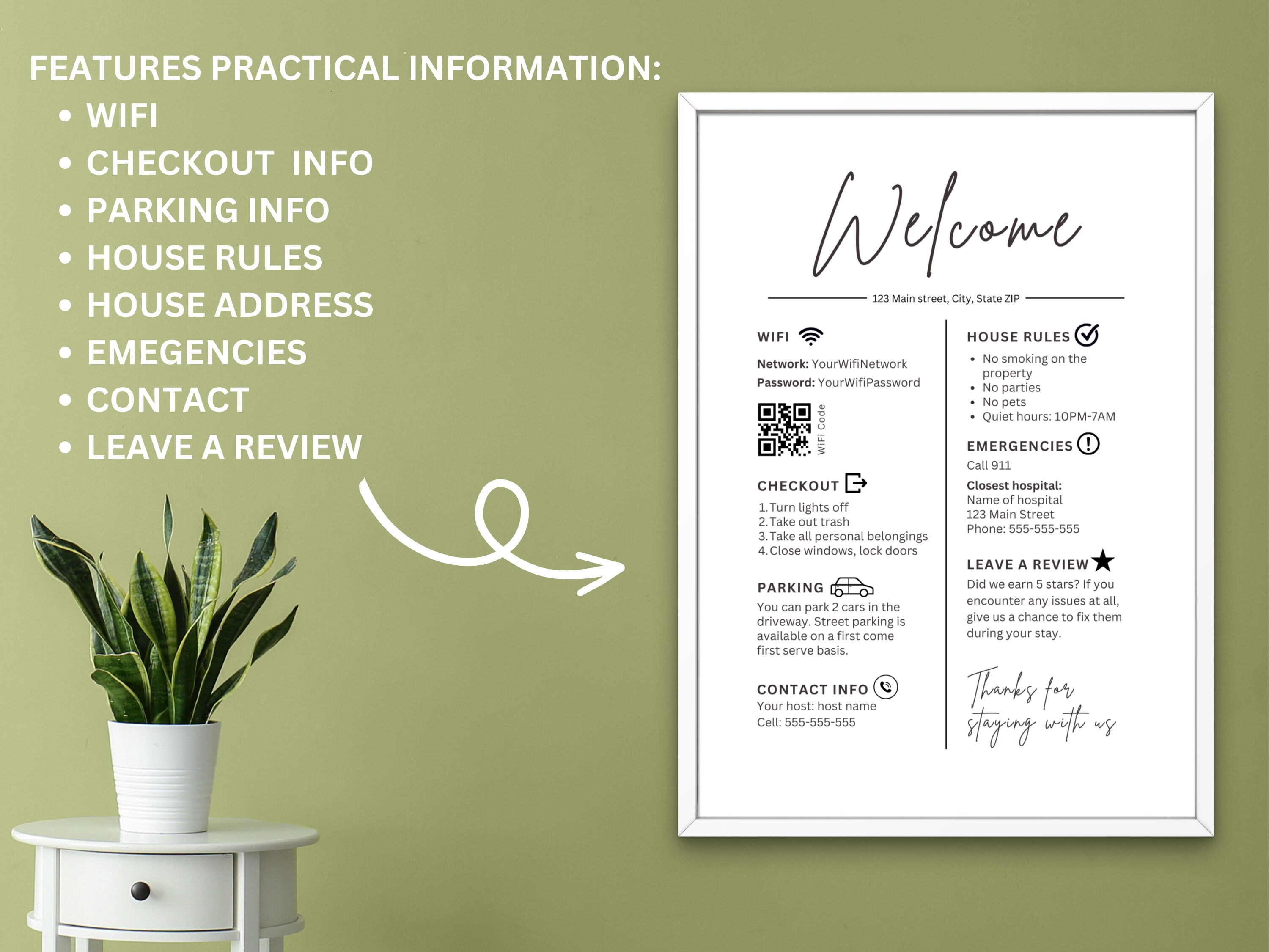 Airbnb Host Welcome Letter, 1 Page Airbnb Welcome, This Must Be the ...