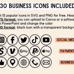 Business Sign Templates Bundle, Social Media Sign Printable, QR Code ...