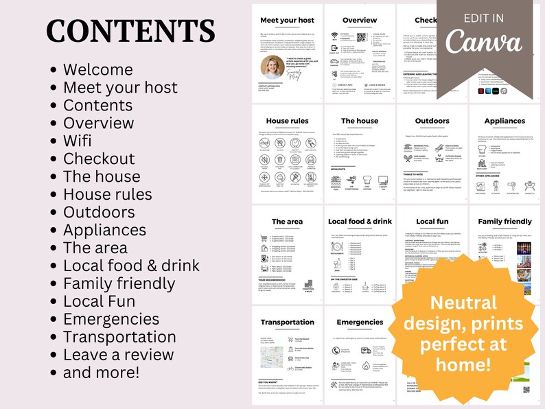 Airbnb Welcome Book Template, VRBO Welcome Book, Editable Airbnb Guest ...