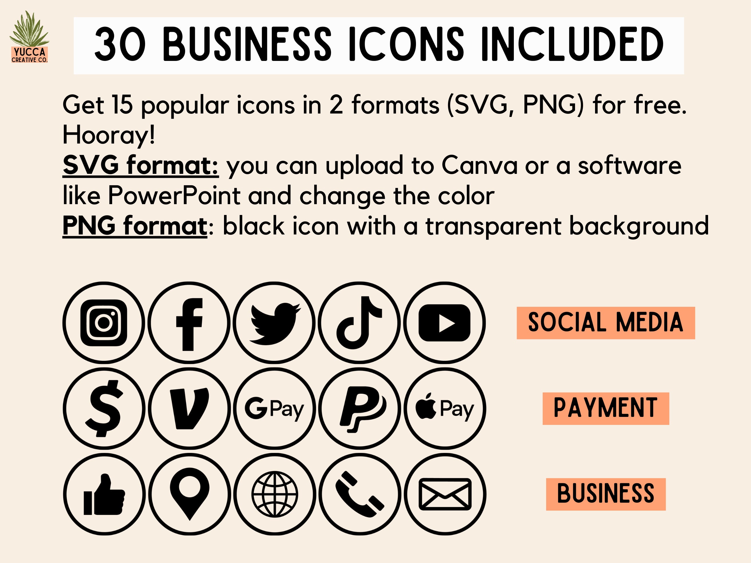Business Sign Bundle Let's Connect Social Media Sign - Etsy