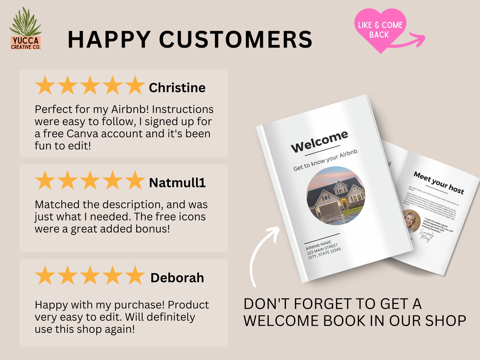 Airbnb Rating Sign, Air Bnb 5 Star Review, Airbnb Review Sign Printable ...