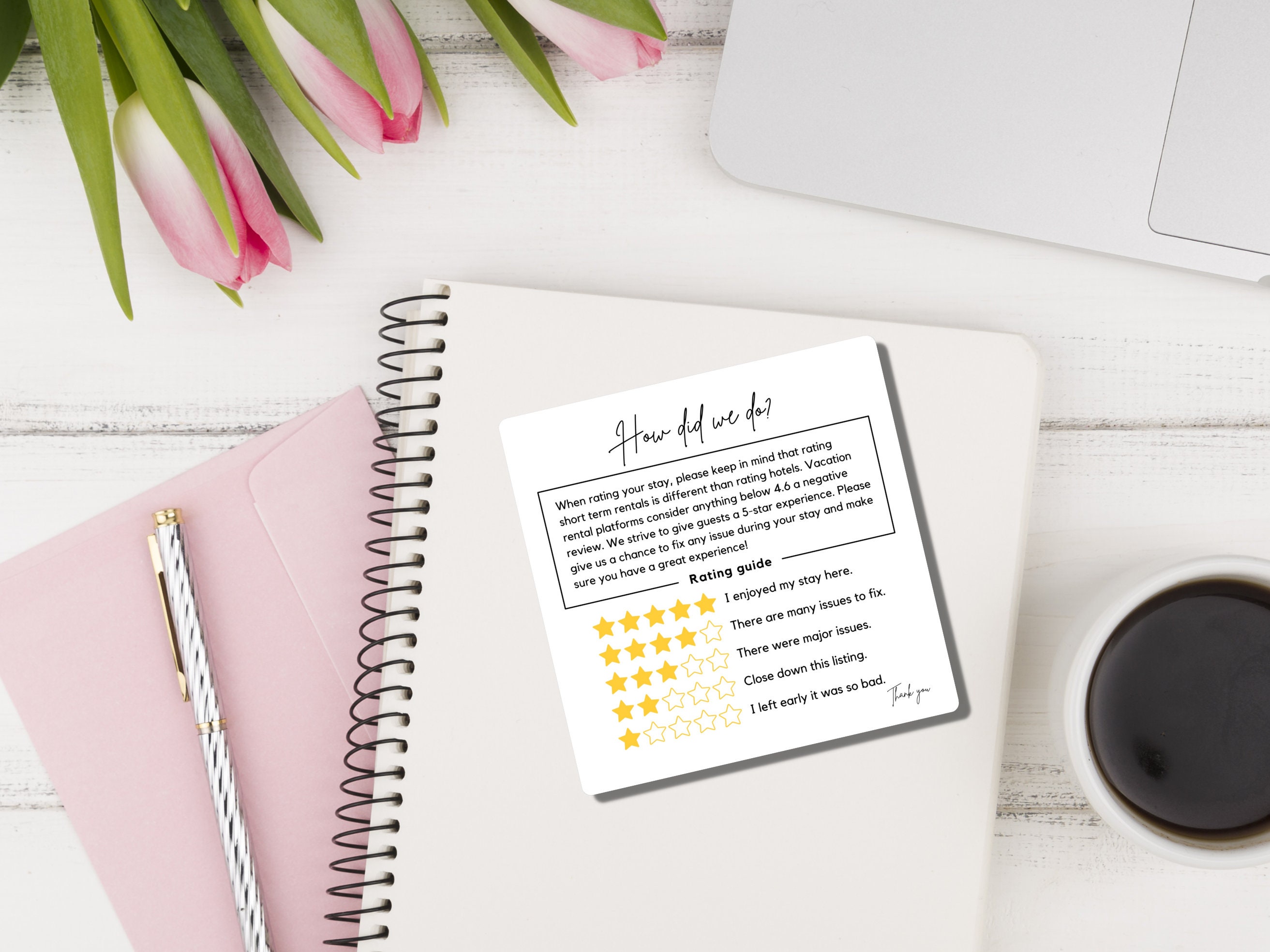 Rating Magnet, Airbnb Rating Magnet, Airbnb Signs, Vacation Rental ...