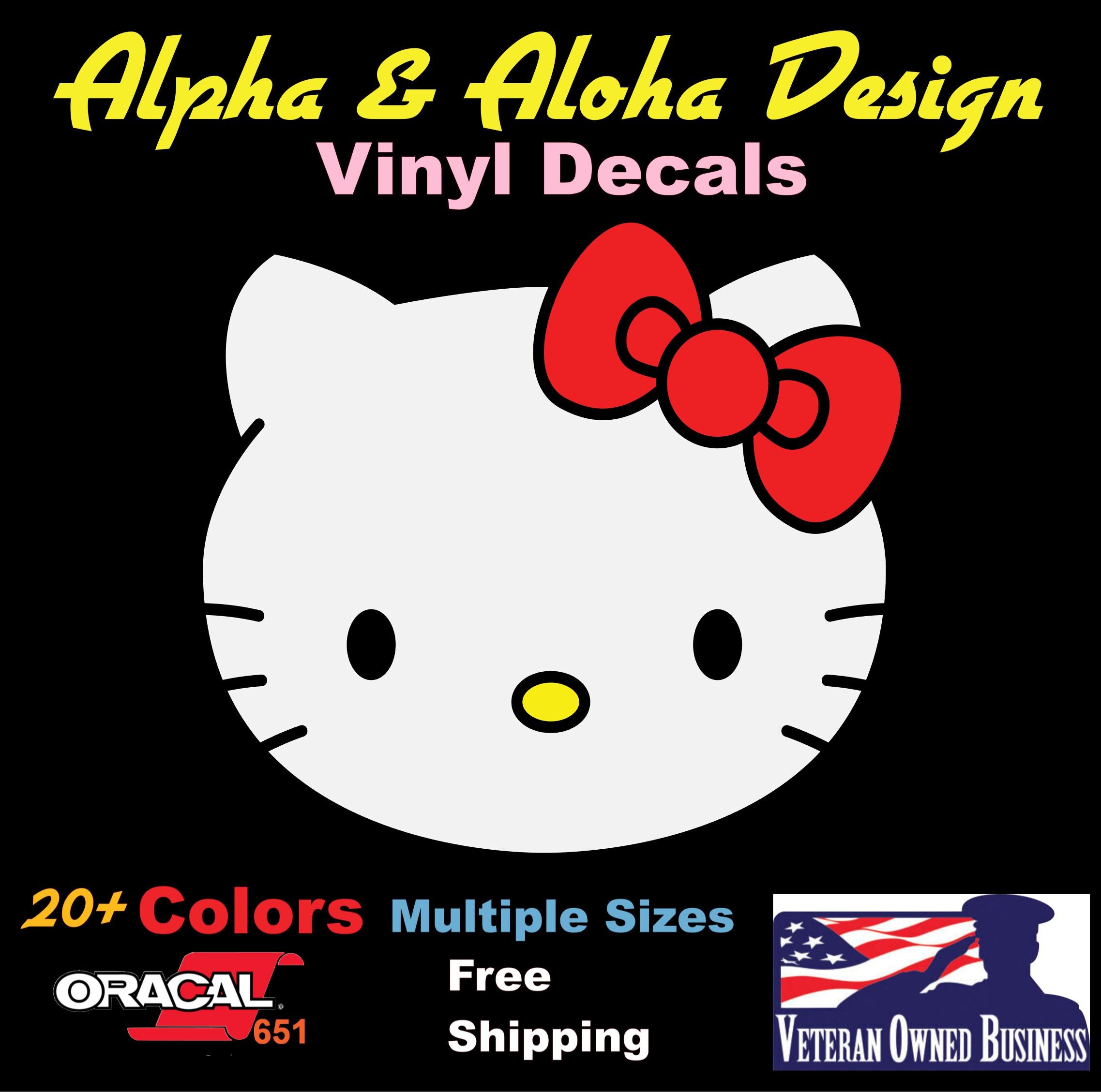 Hello Kitty Vinyl Decal Sticker Car Laptop Multi Color and Size - Etsy