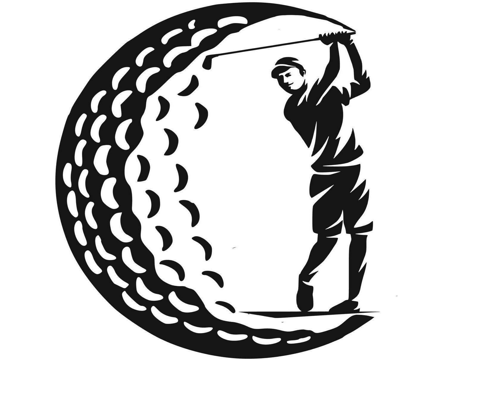 Male Golfer Golf Ball, Vinyl Decal/sticker, Car Decal, Sports Decal ...