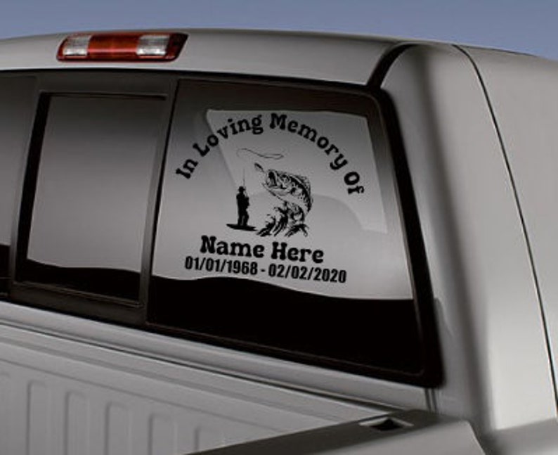 In Loving Memory of Fishing Vinyl Decal, Custom in Loving Memory ...