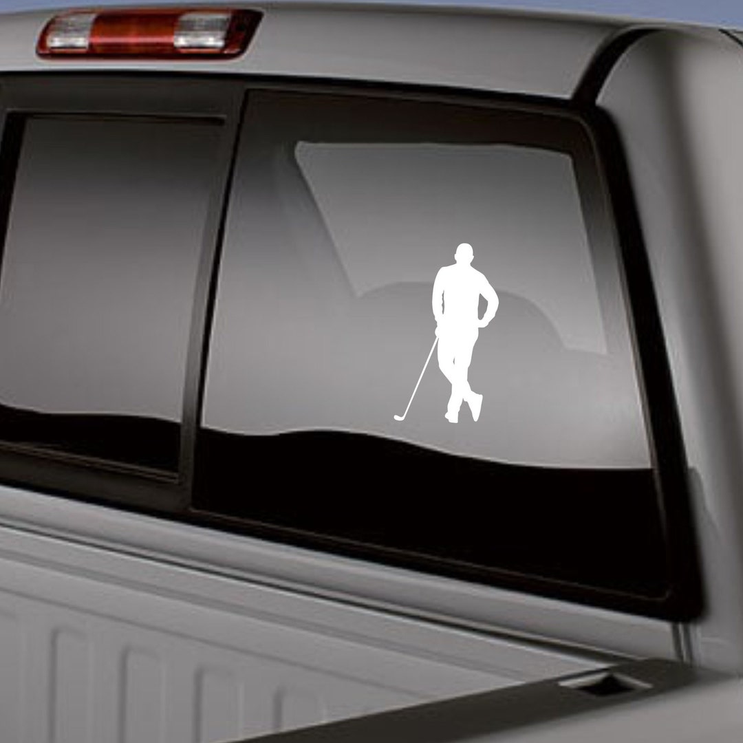 Golfer Golf Ball, Vinyl Decal/sticker, Car Decal, Sports Decal, Car ...