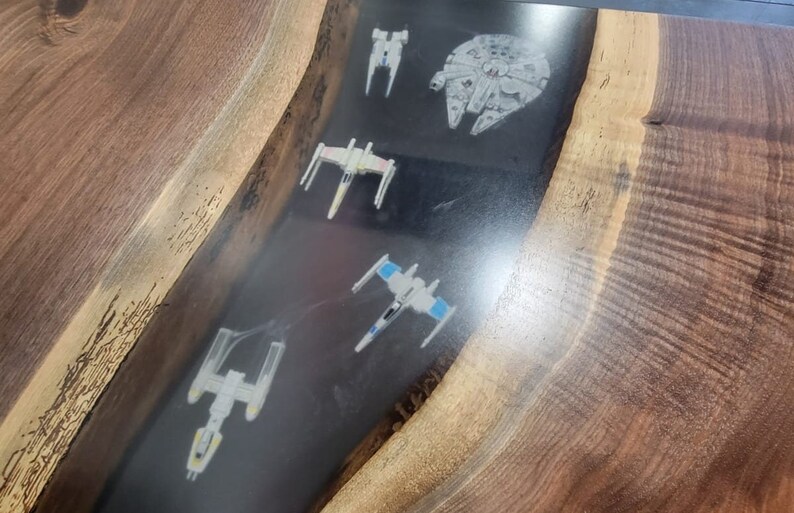 5 Foot Walnut Table With Star Wars Epoxy River - Etsy