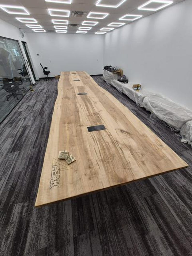 21 Foot Maple Conference Boardroom Live Edge Table - Etsy