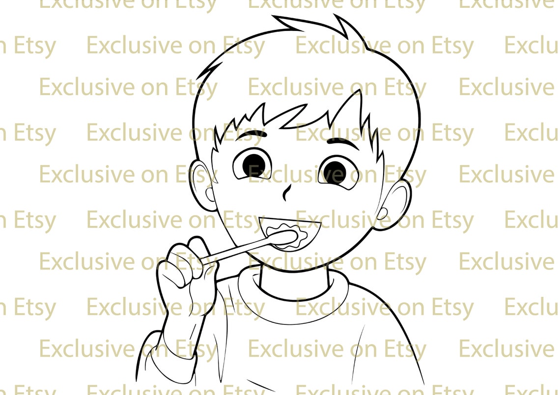 Healthy Habits Coloring Pages Set (3) - Etsy