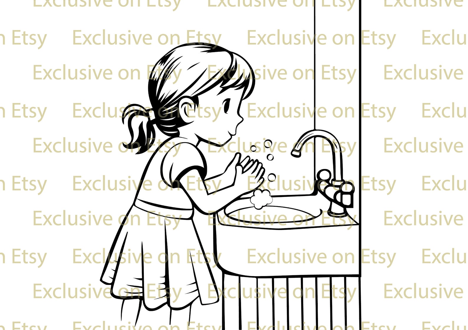 Healthy Habits Coloring Pages Set (3) - Etsy